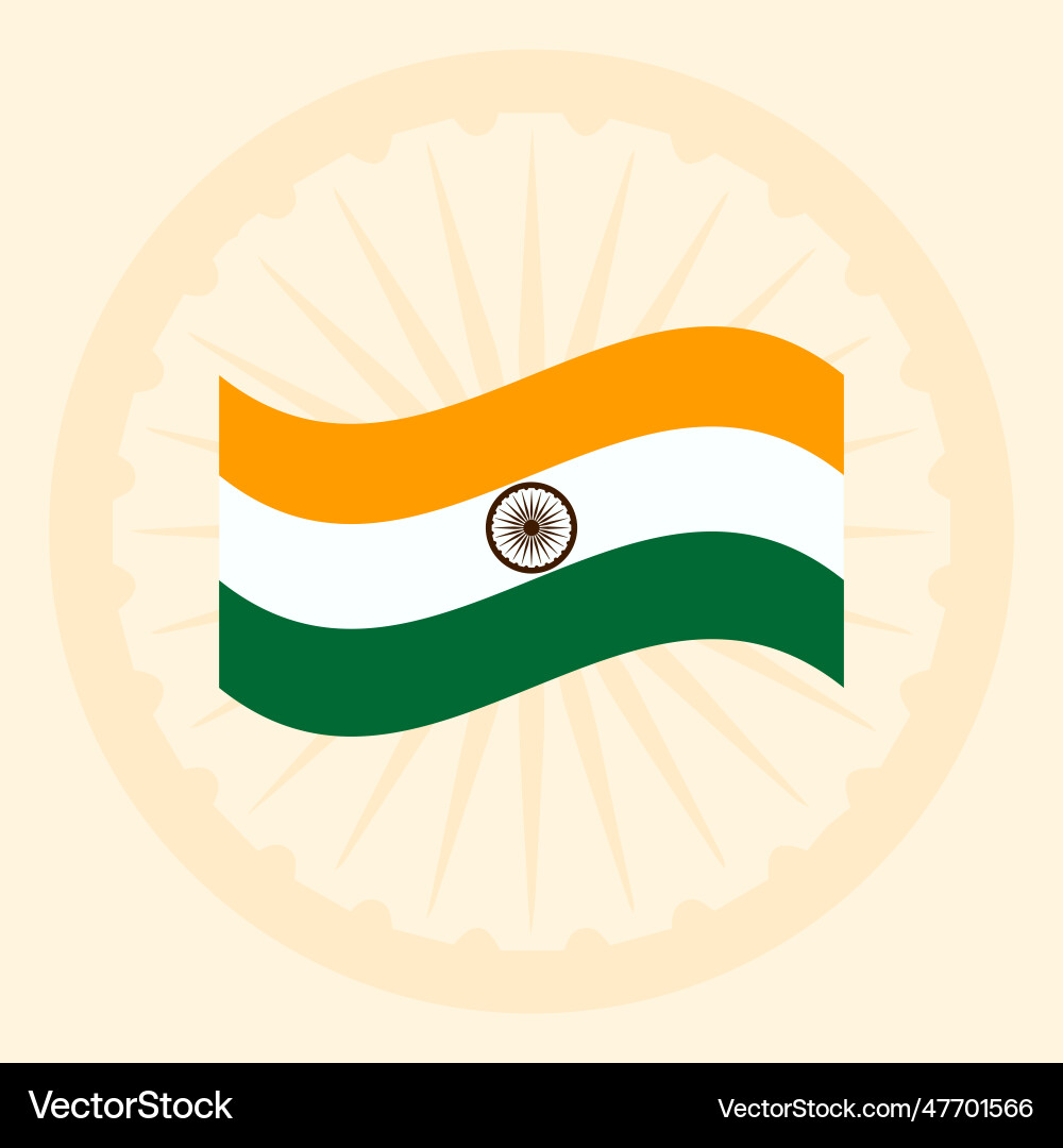 Background flag of india Royalty Free Vector Image