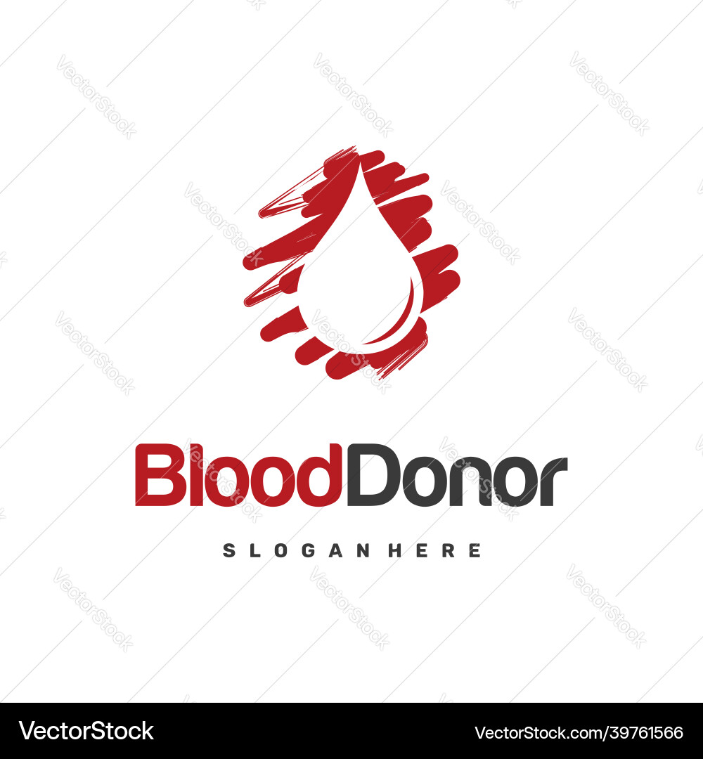 Blood donor logo designs template donation Vector Image