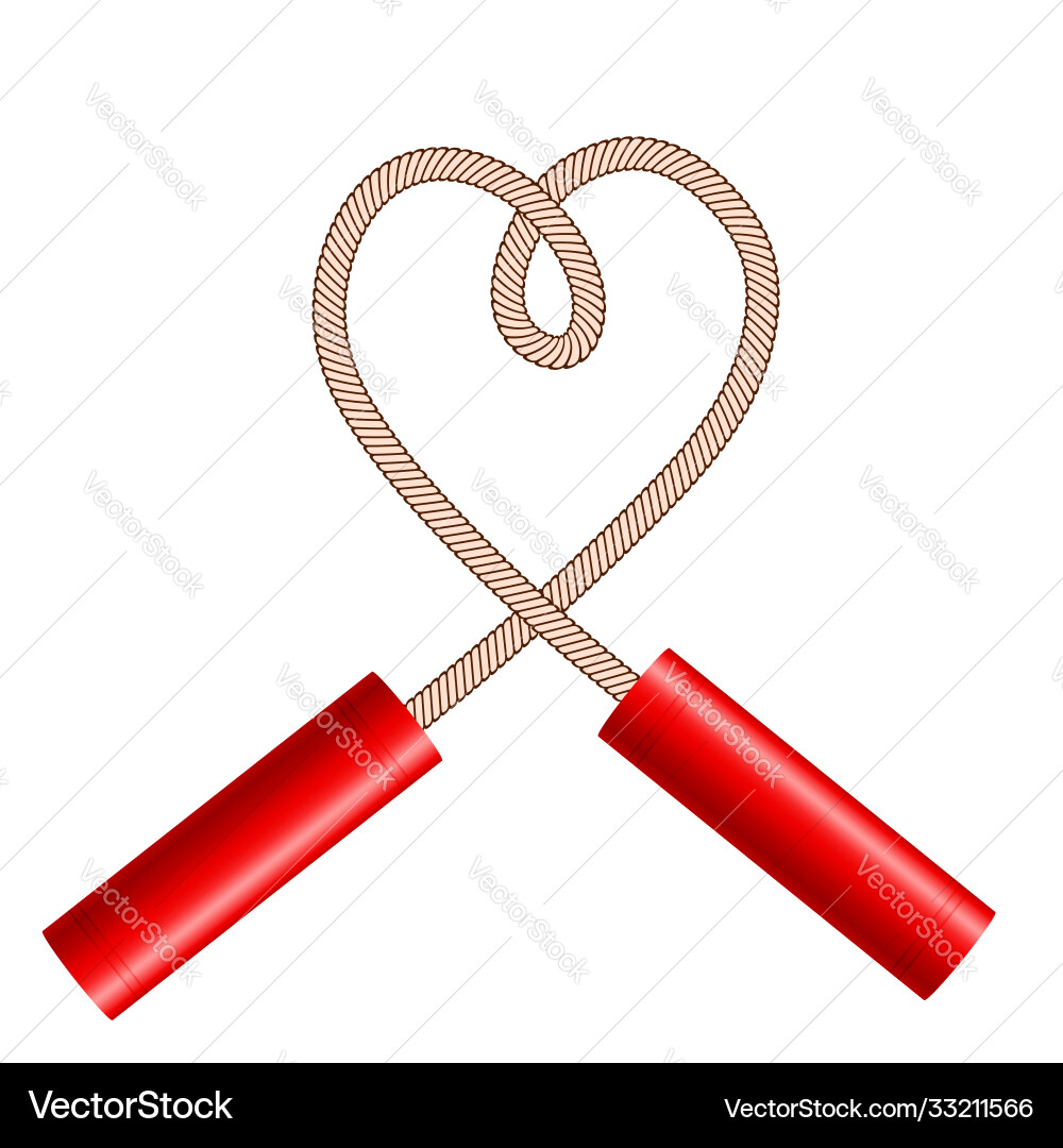 Dynamite sticks with rope like heart symbol Vector Image