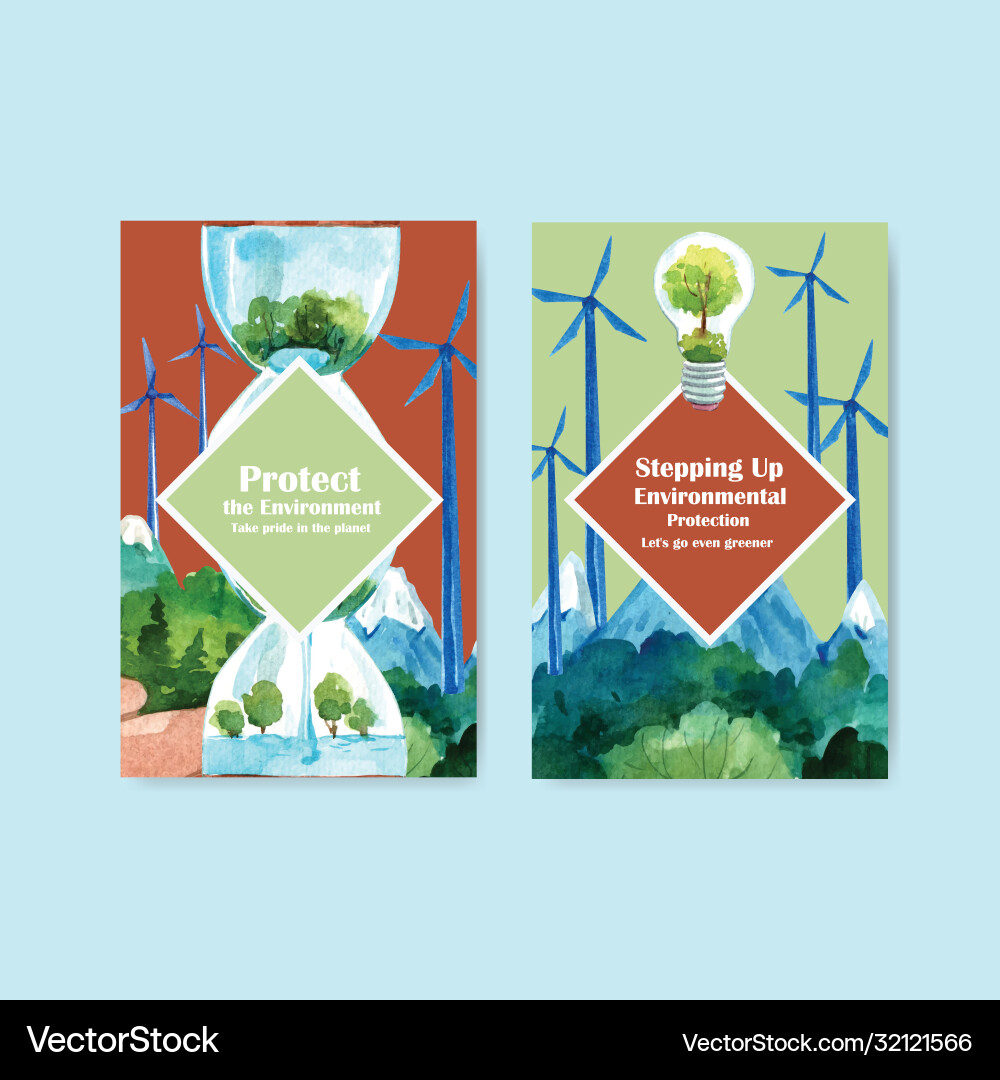 Ebook template design for world environment Vector Image