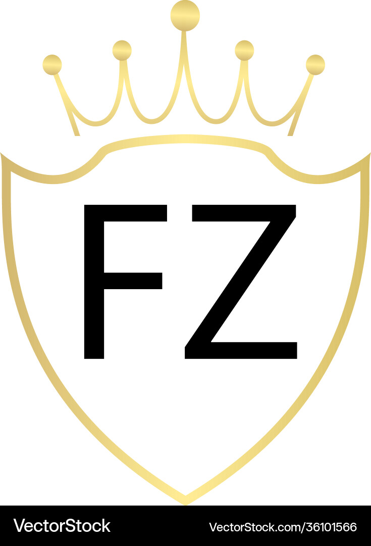 Fz letter logo design with simple style Royalty Free Vector