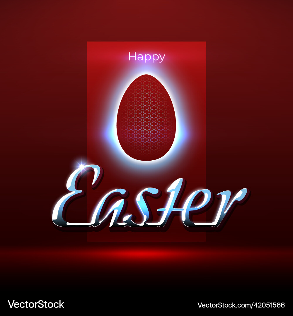 Happy easter card in auto show style shiny Vector Image
