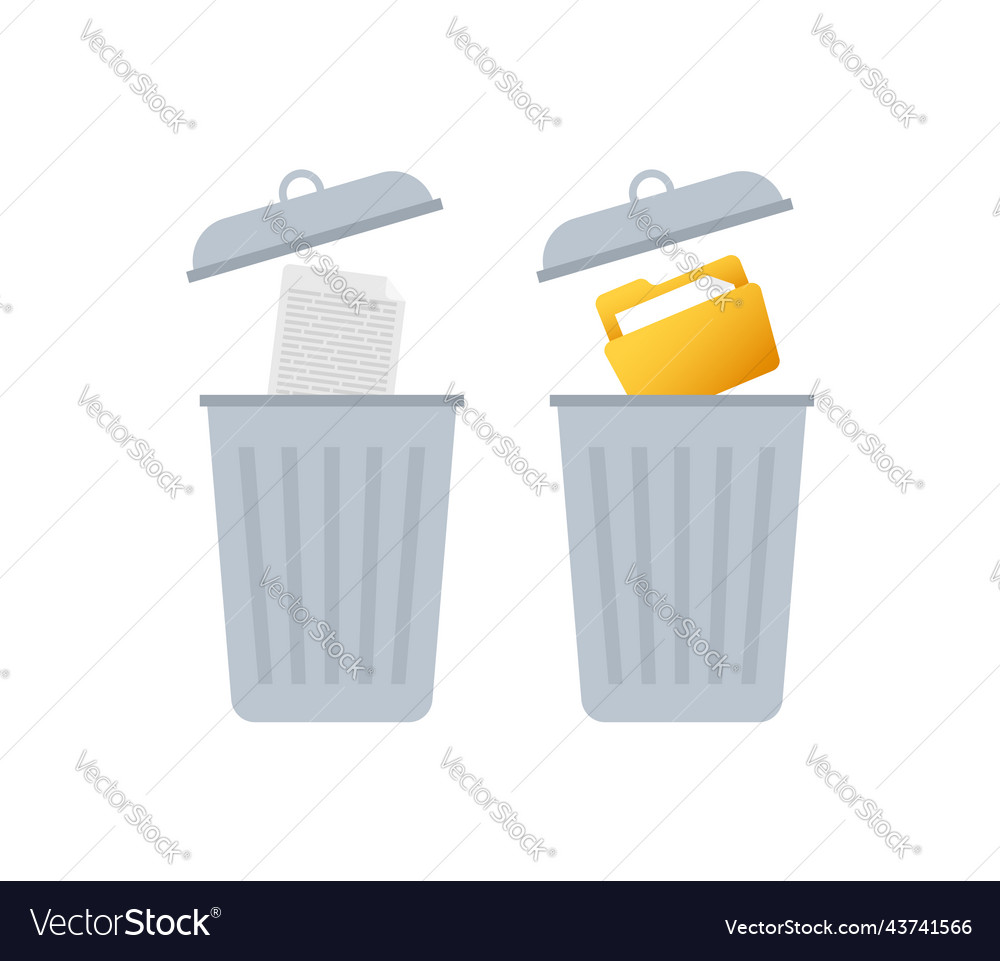 Process delete file in paper remove document Vector Image Process delete file in paper remove document Vector Image