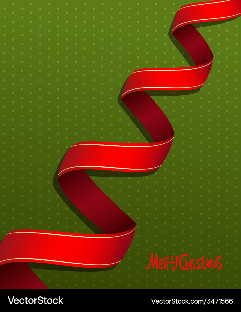 Red ribbon for Christmas Royalty Free Vector Image