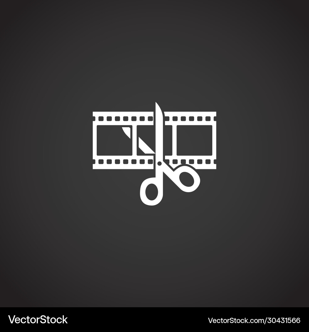 Videography related icon on background for graphic