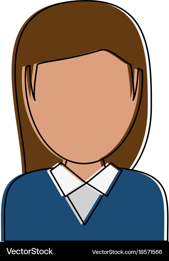 Woman faceless avatar Royalty Free Vector Image