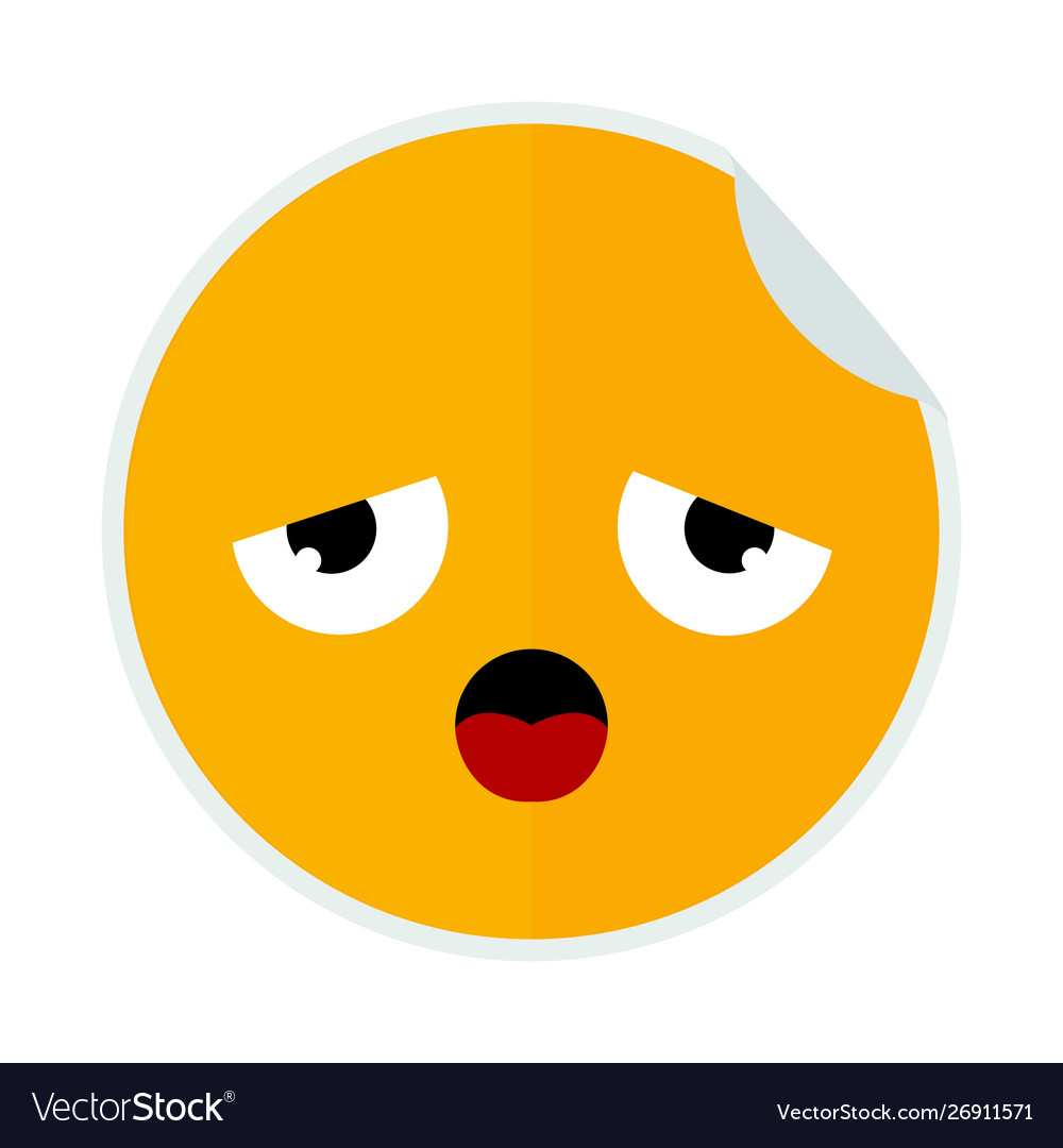 Expression face sticker Royalty Free Vector Image
