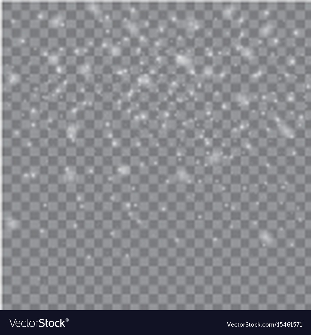 Falling snow effect isolated on transparent Vector Image