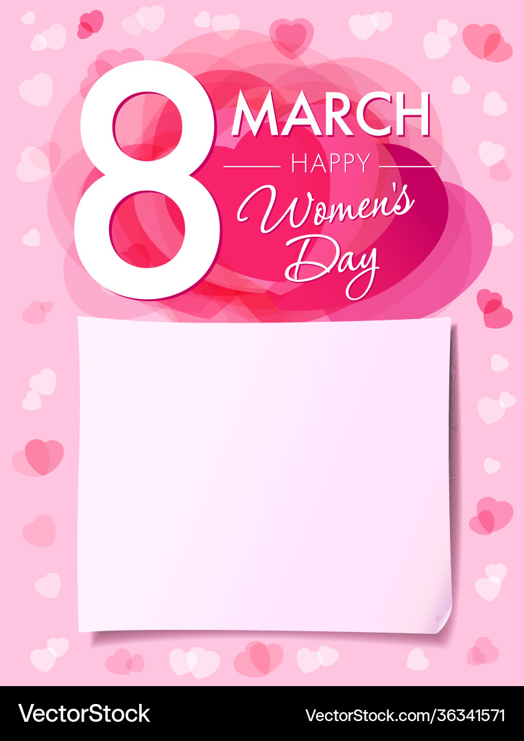 Happy womens day 8 march flyer Royalty Free Vector Image