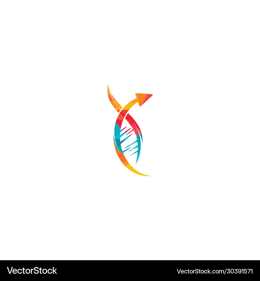 Human dna and genetic logo design Royalty Free Vector Image