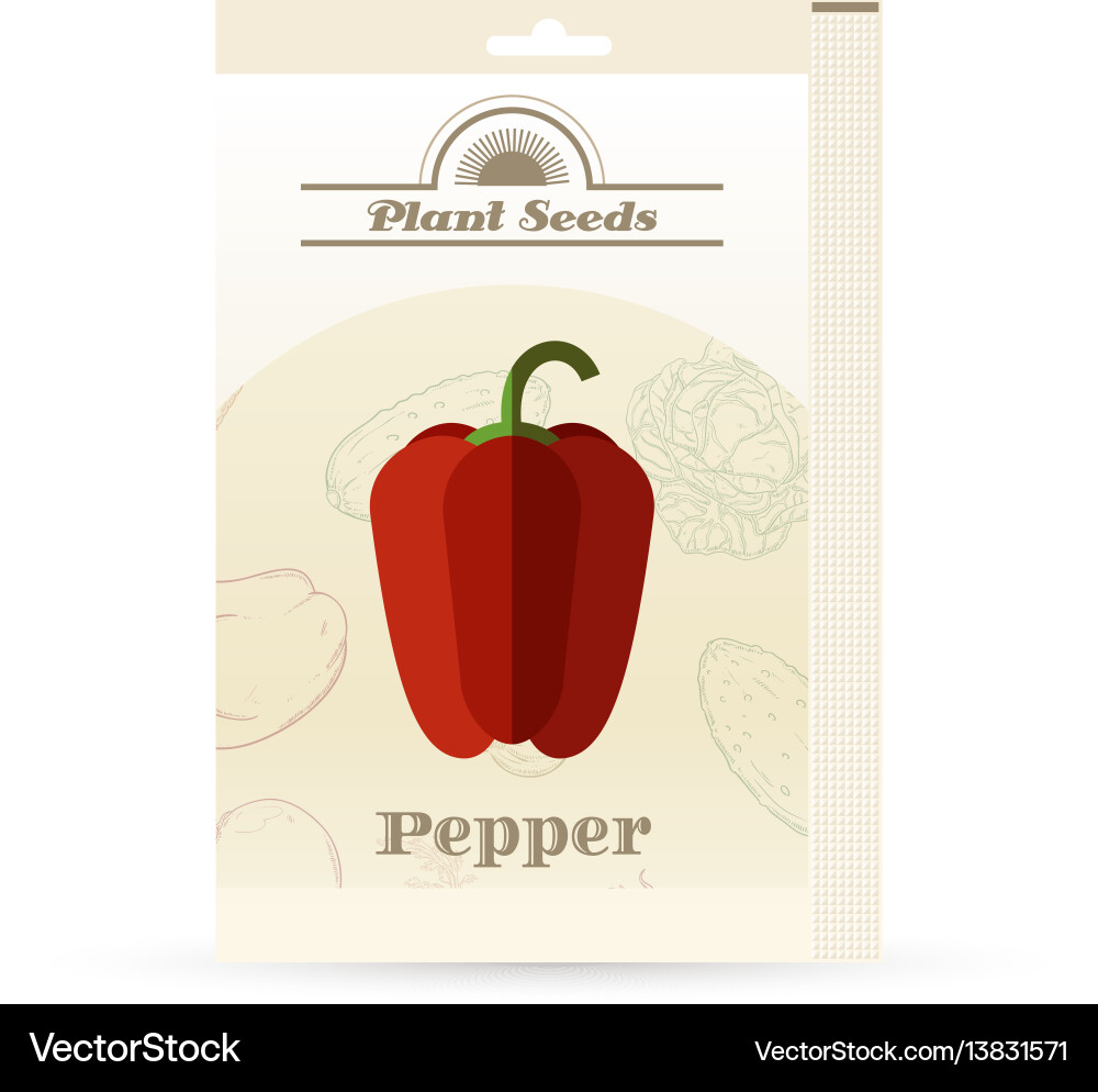 Pack of pepper seeds icon Royalty Free Vector Image