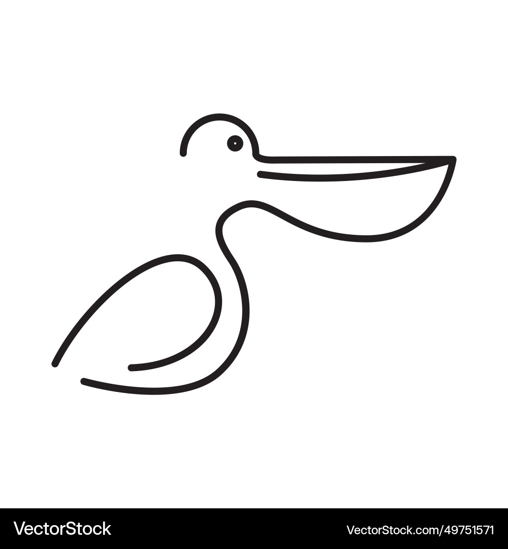 Pelican logo design image Royalty Free Vector Image