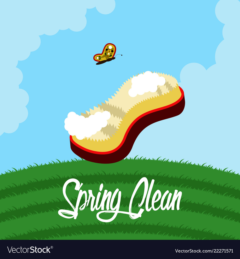 Spring clean concept image Royalty Free Vector Image