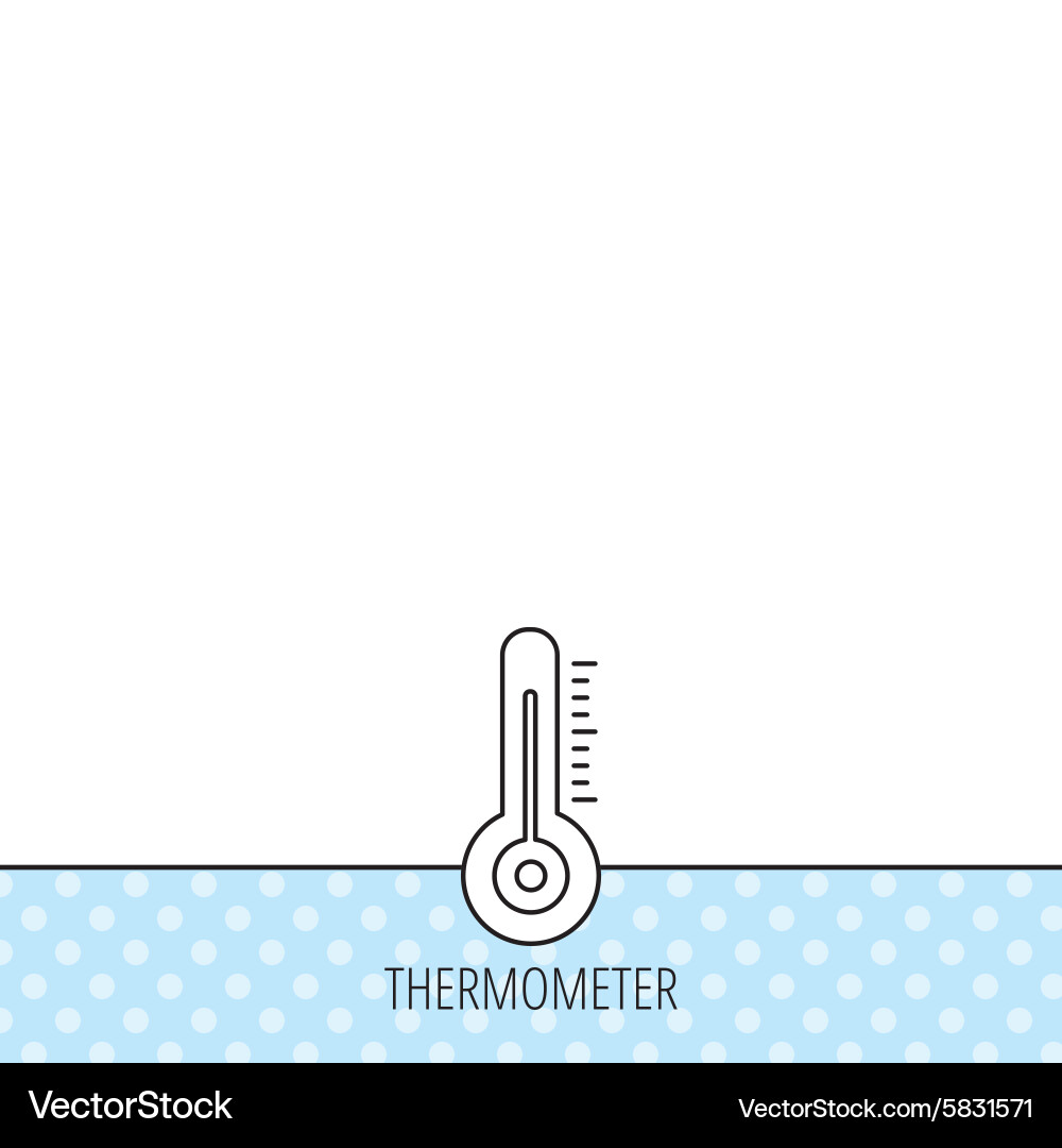 Thermometer icon weather temperature sign Vector Image