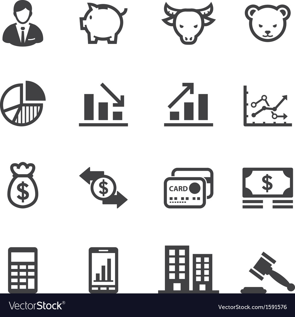 Business and finance icons Royalty Free Vector Image