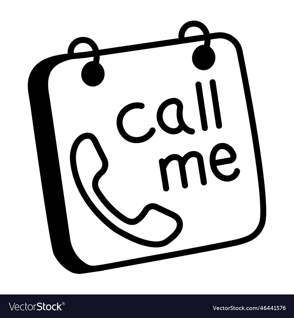 Calling schedule Royalty Free Vector Image - VectorStock