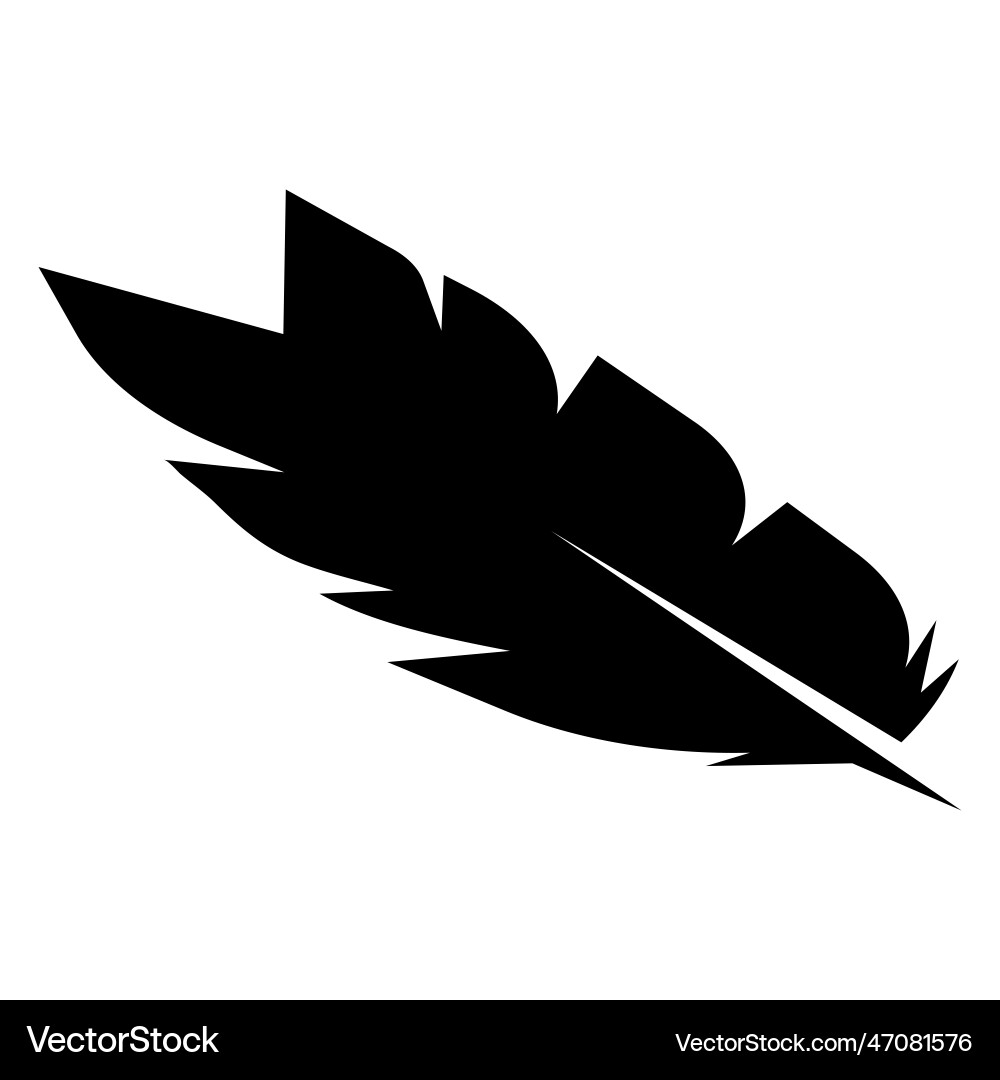 Feather logo design Royalty Free Vector Image - VectorStock