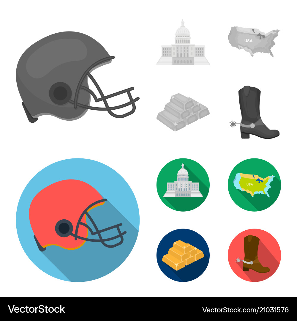 Football player helmet capitol territory map Vector Image
