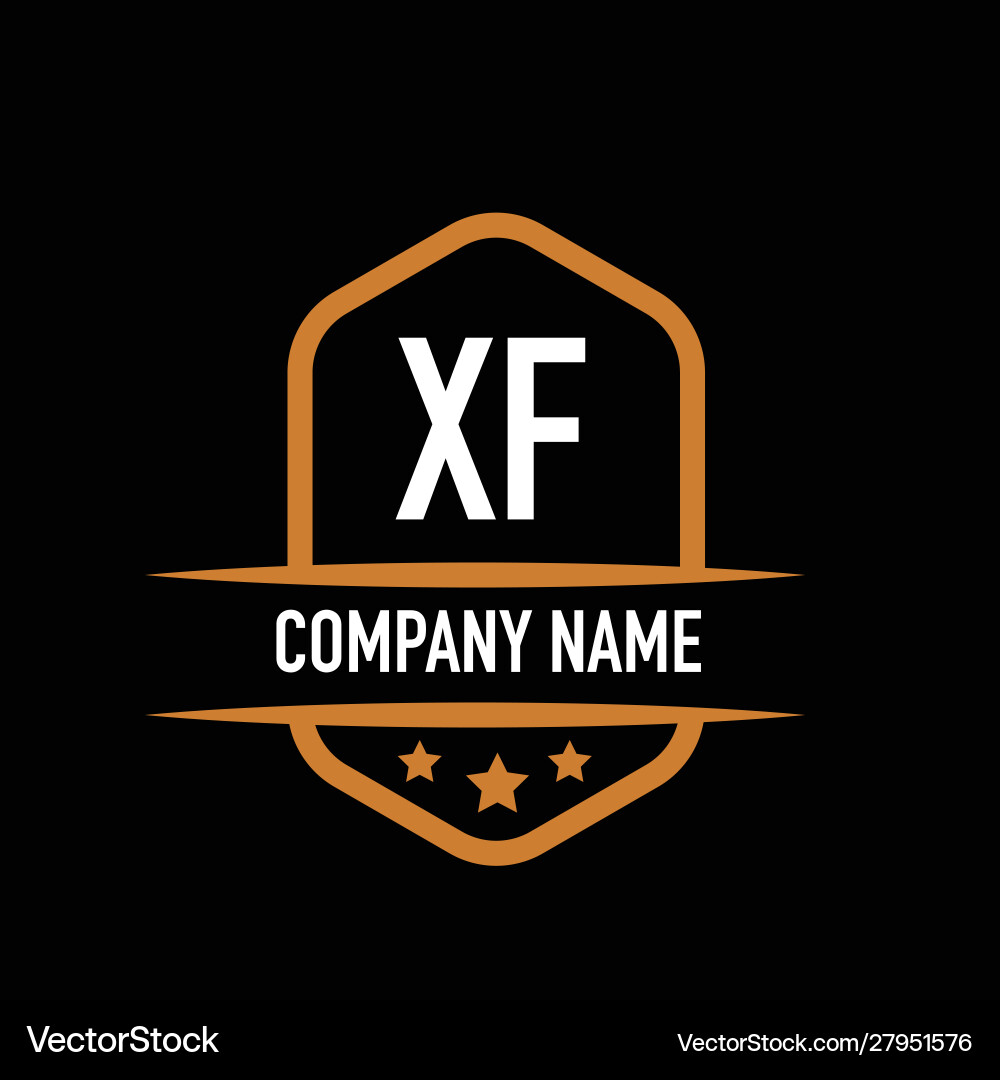 Initial letter xf vintage logo concept graphic Vector Image