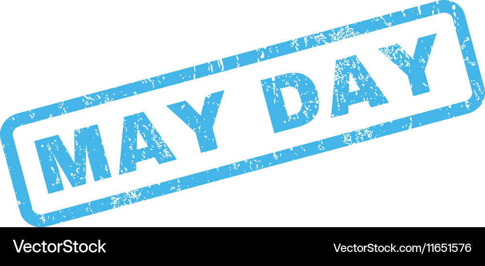 May day rubber stamp Royalty Free Vector Image