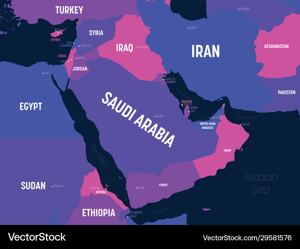 Mid East Map Political