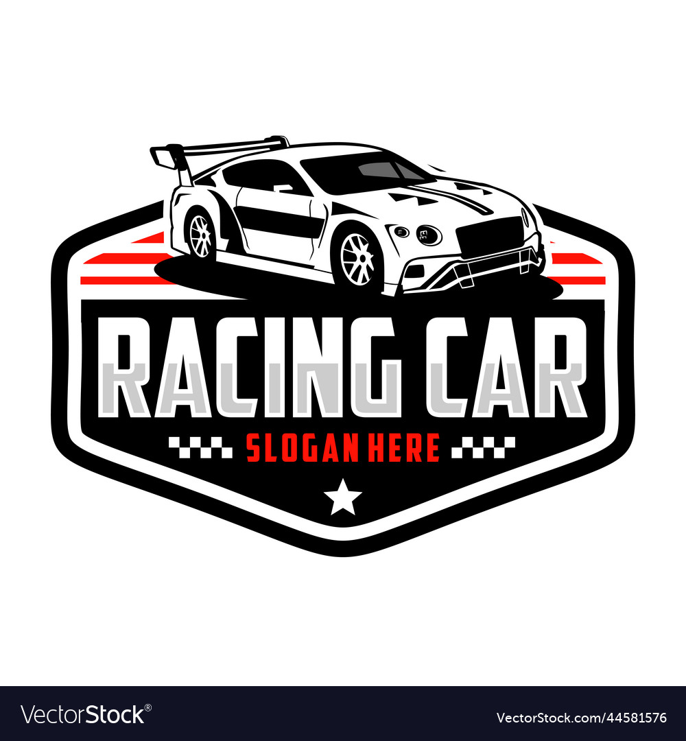 Racing car logo Royalty Free Vector Image - VectorStock Racing car logo Royalty Free Vector Image - VectorStock