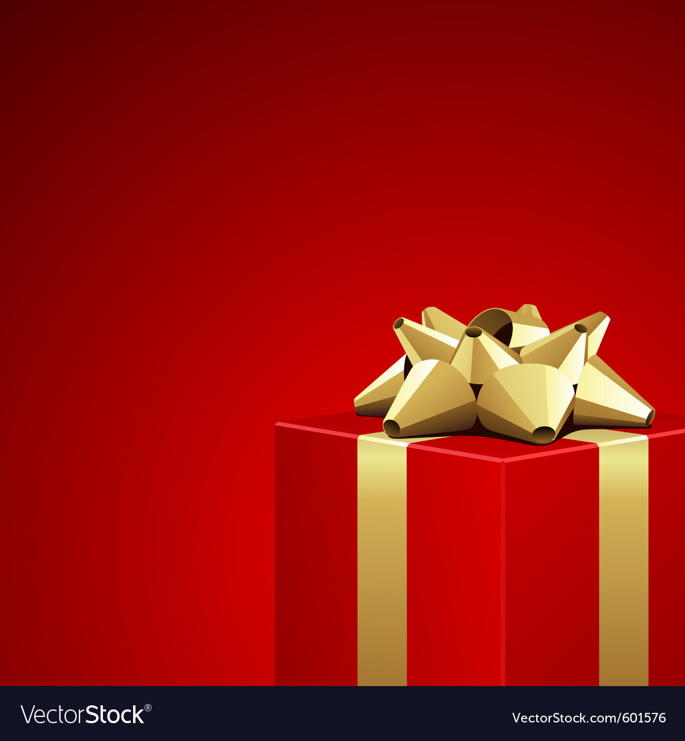 Red gift box Royalty Free Vector Image - VectorStock