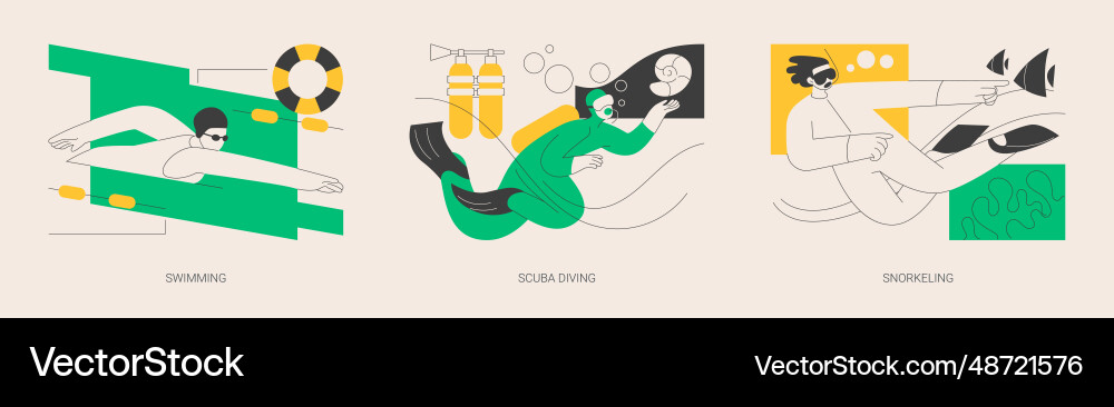 Summer holiday sport abstract concept Royalty Free Vector