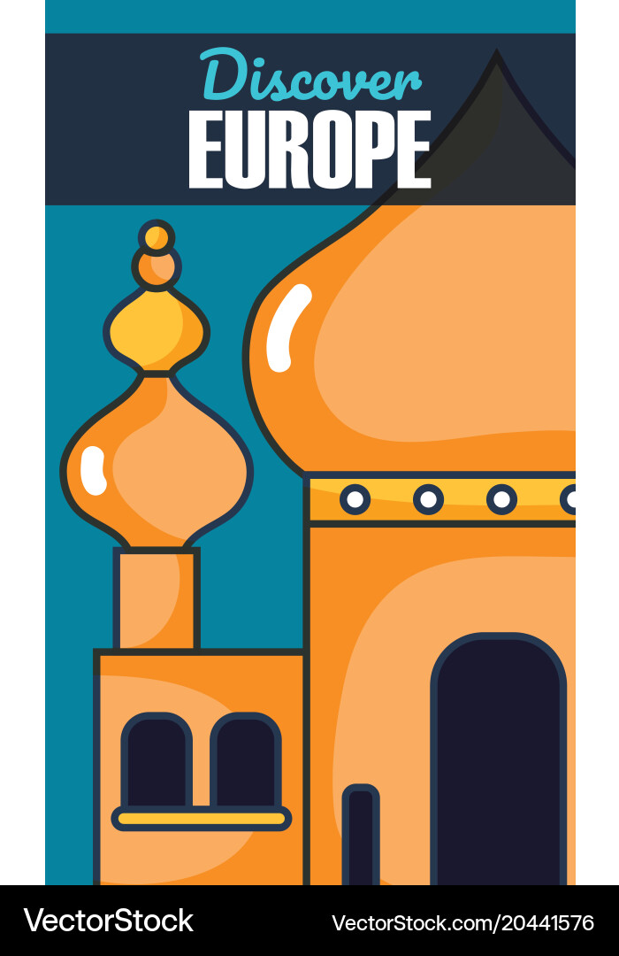 Travel and discover europe Royalty Free Vector Image