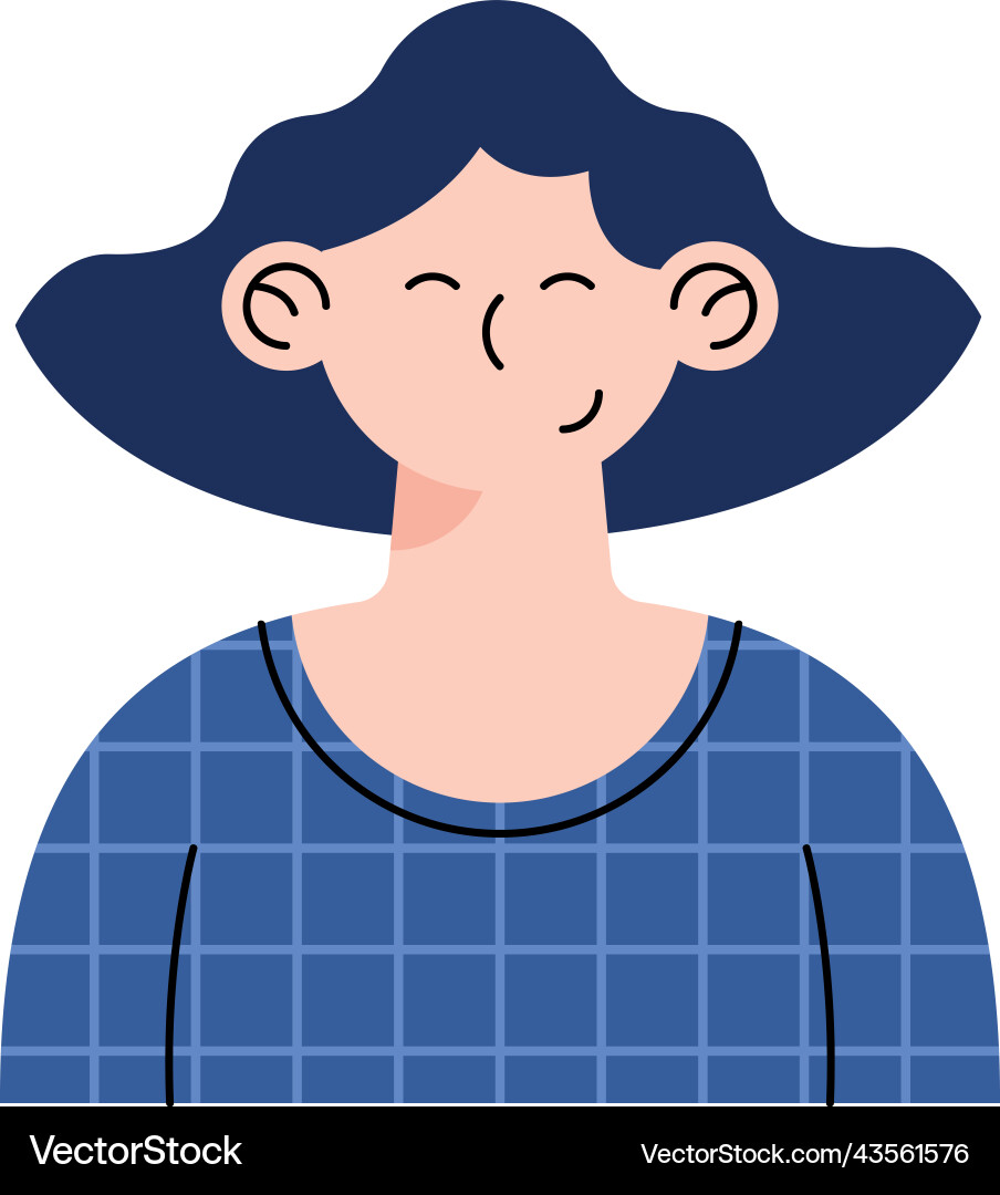Woman smiling avatar character Royalty Free Vector Image