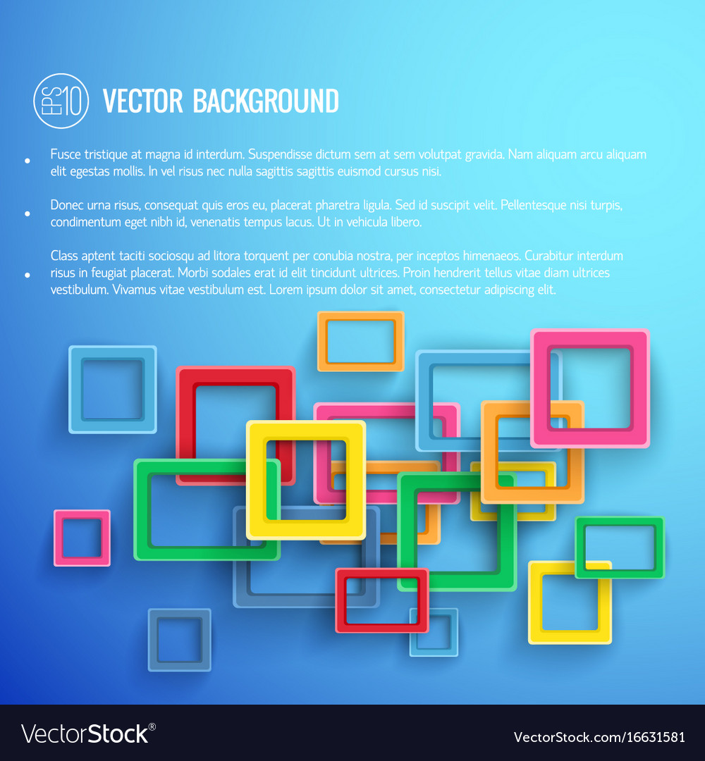 Abstract frames blue background Royalty Free Vector Image