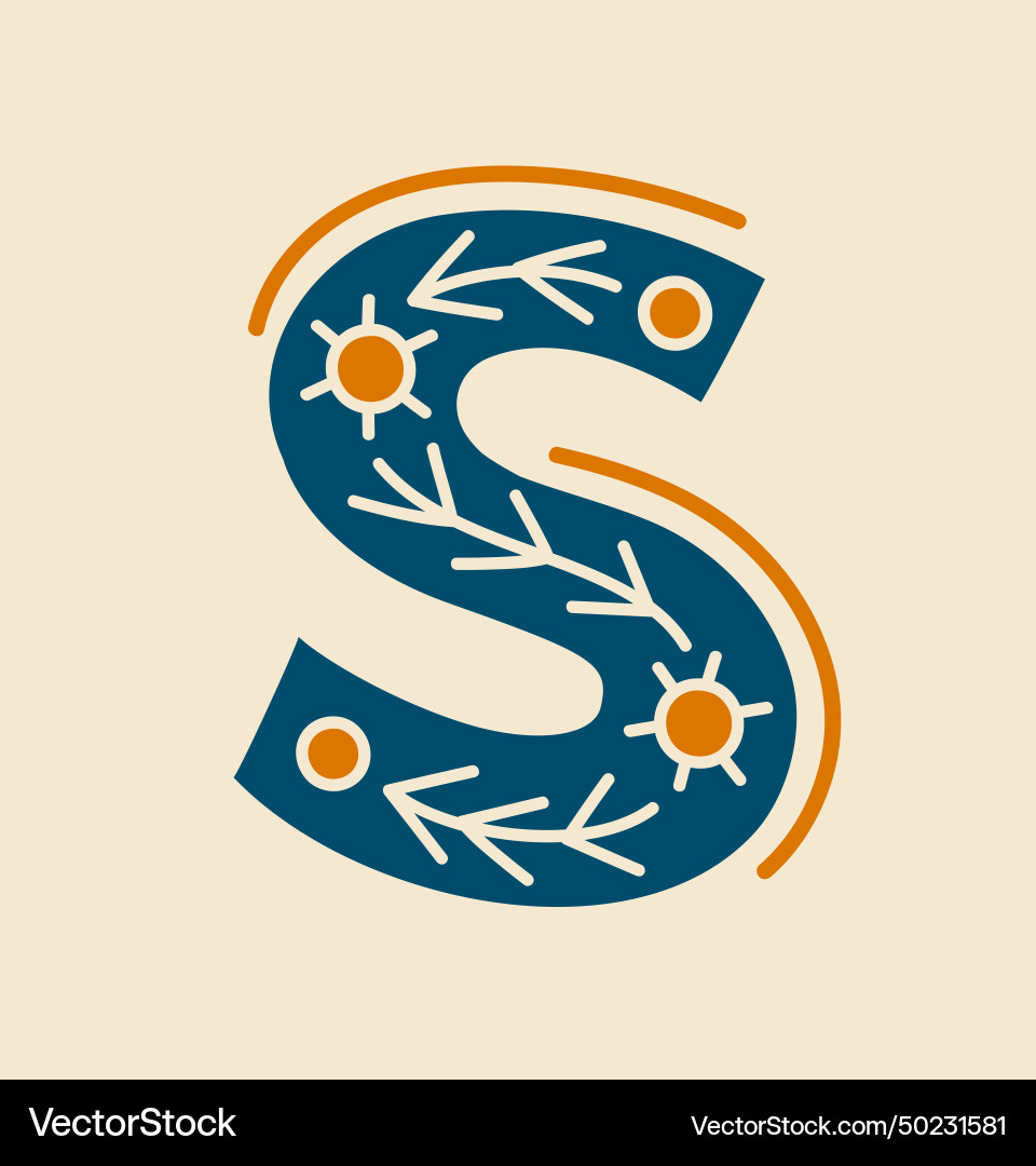 African font letter concept Royalty Free Vector Image