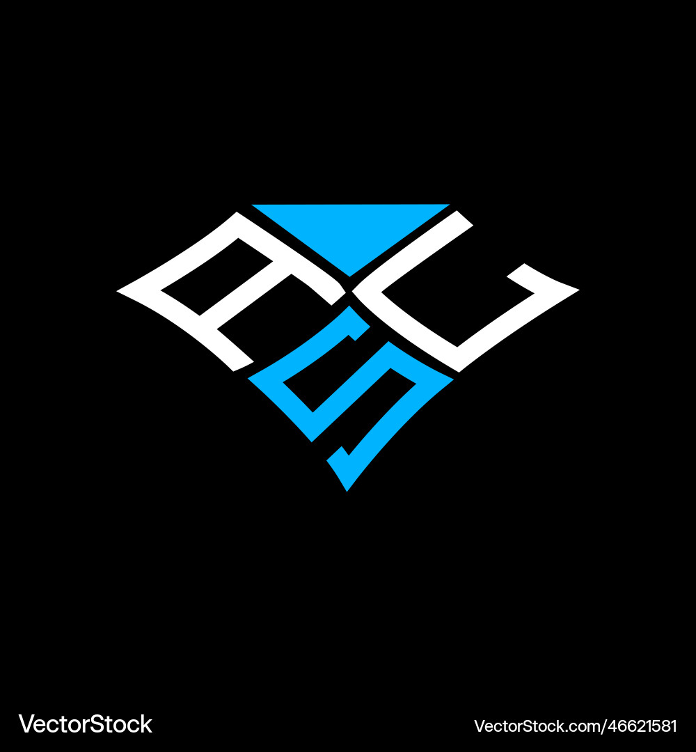 Asl letter logo creative design with graphic Vector Image