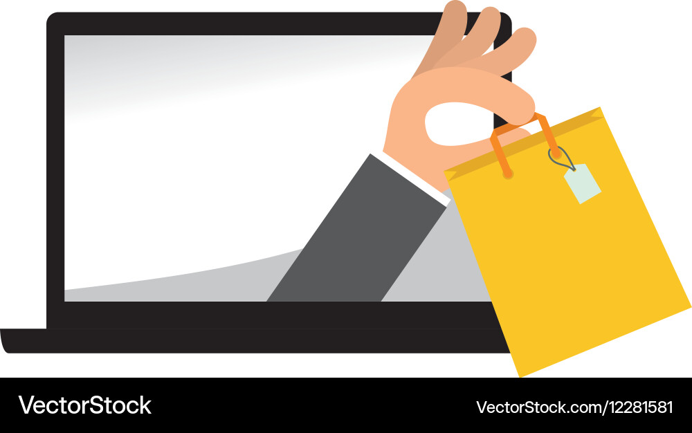 Buy online shopping Royalty Free Vector Image - VectorStock