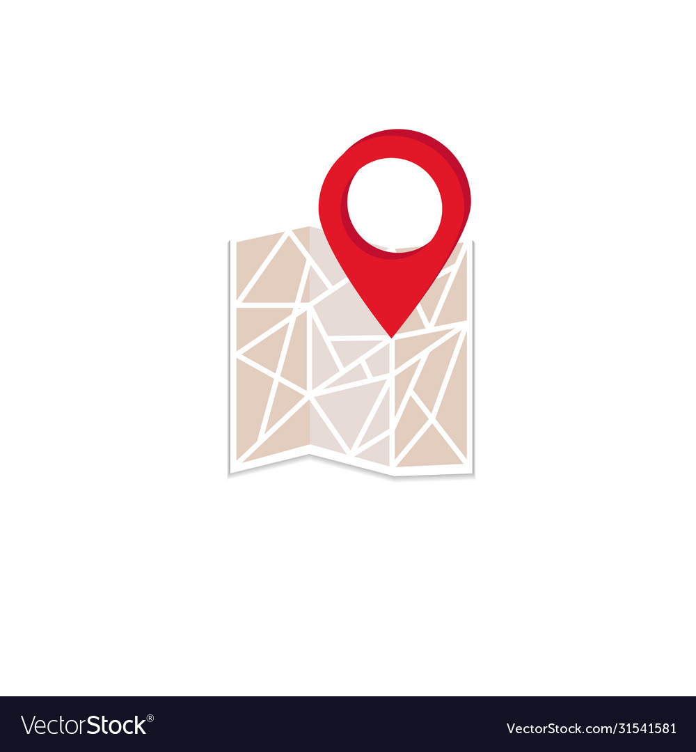 Image red gps label on city map Royalty Free Vector Image
