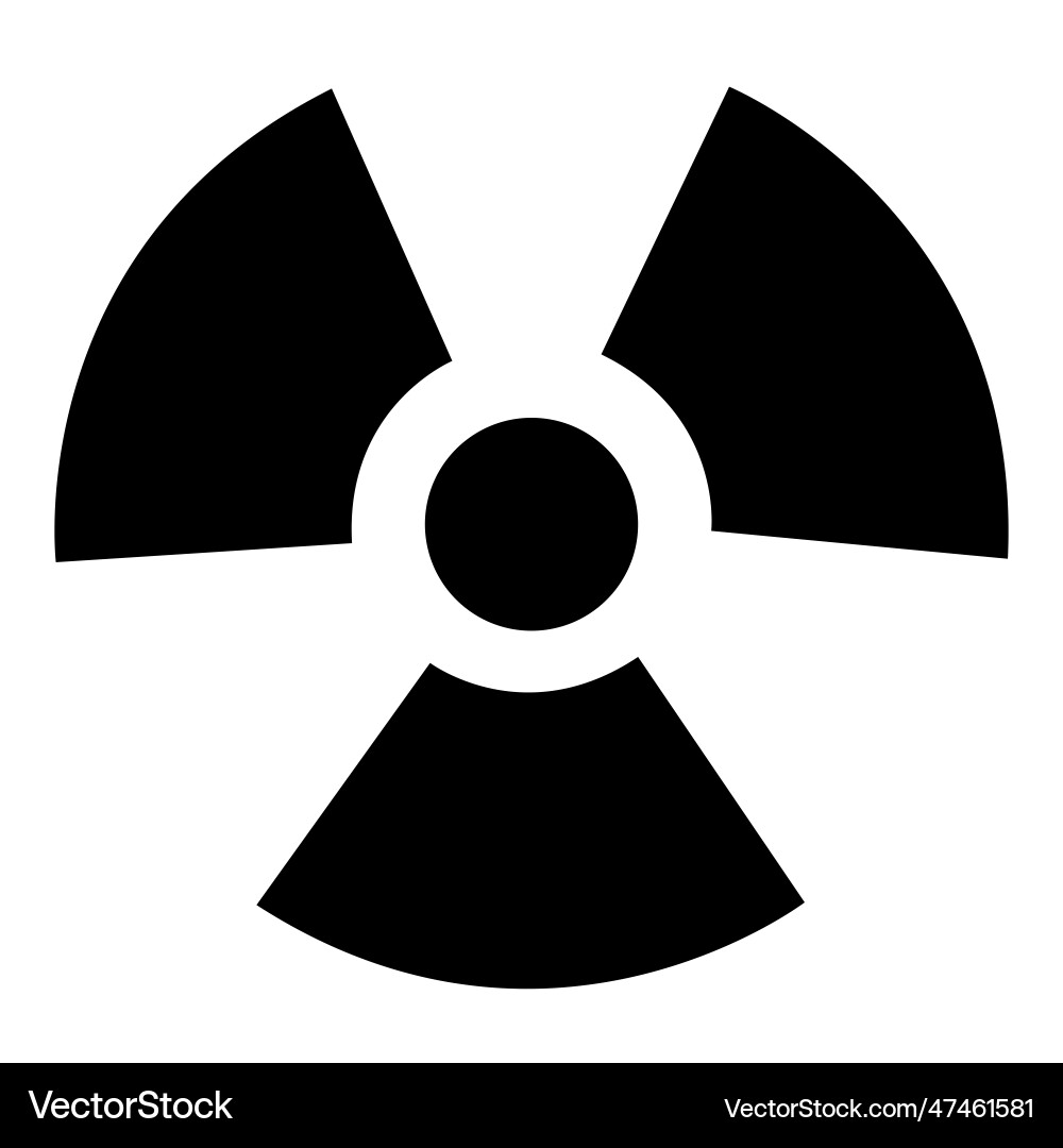 Radiation hazard symbol sign isolate on white Vector Image