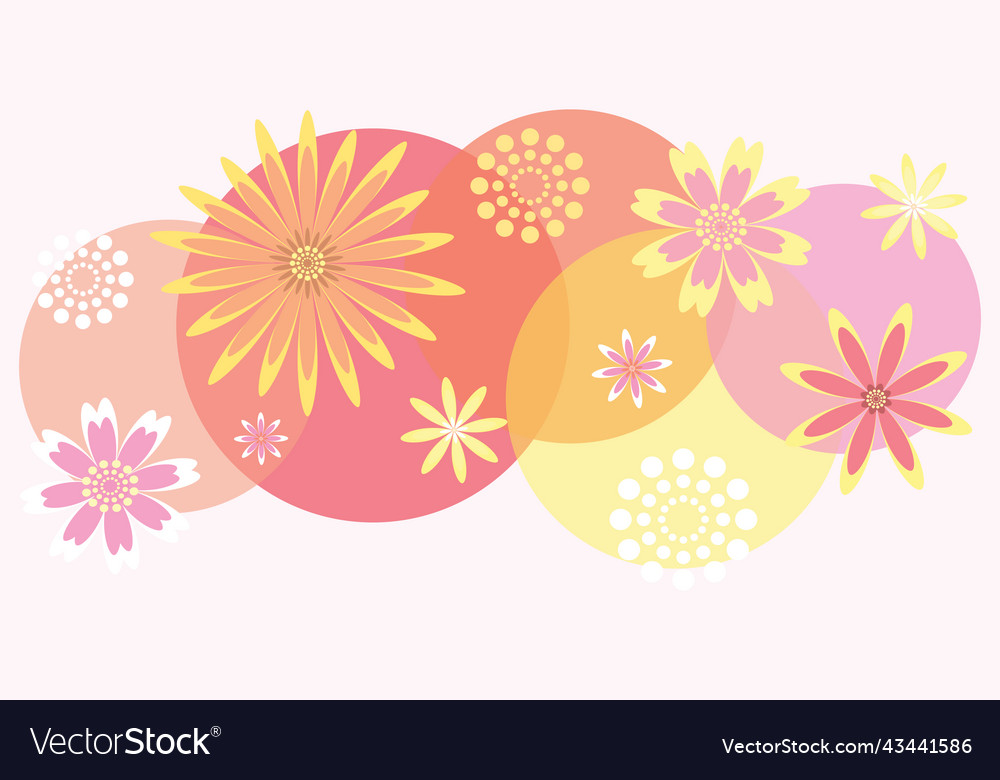 Background with abstract flowers Royalty Free Vector Image