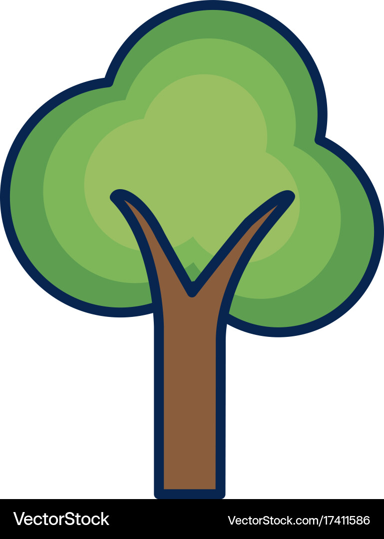 Beauty ecological and natural tree icon Royalty Free Vector