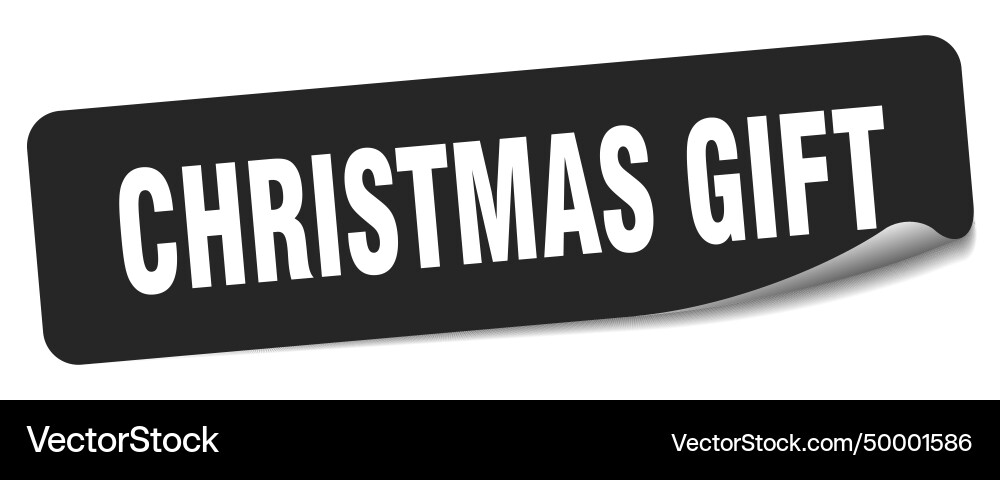 Christmas gift sticker christmas gift label Vector Image