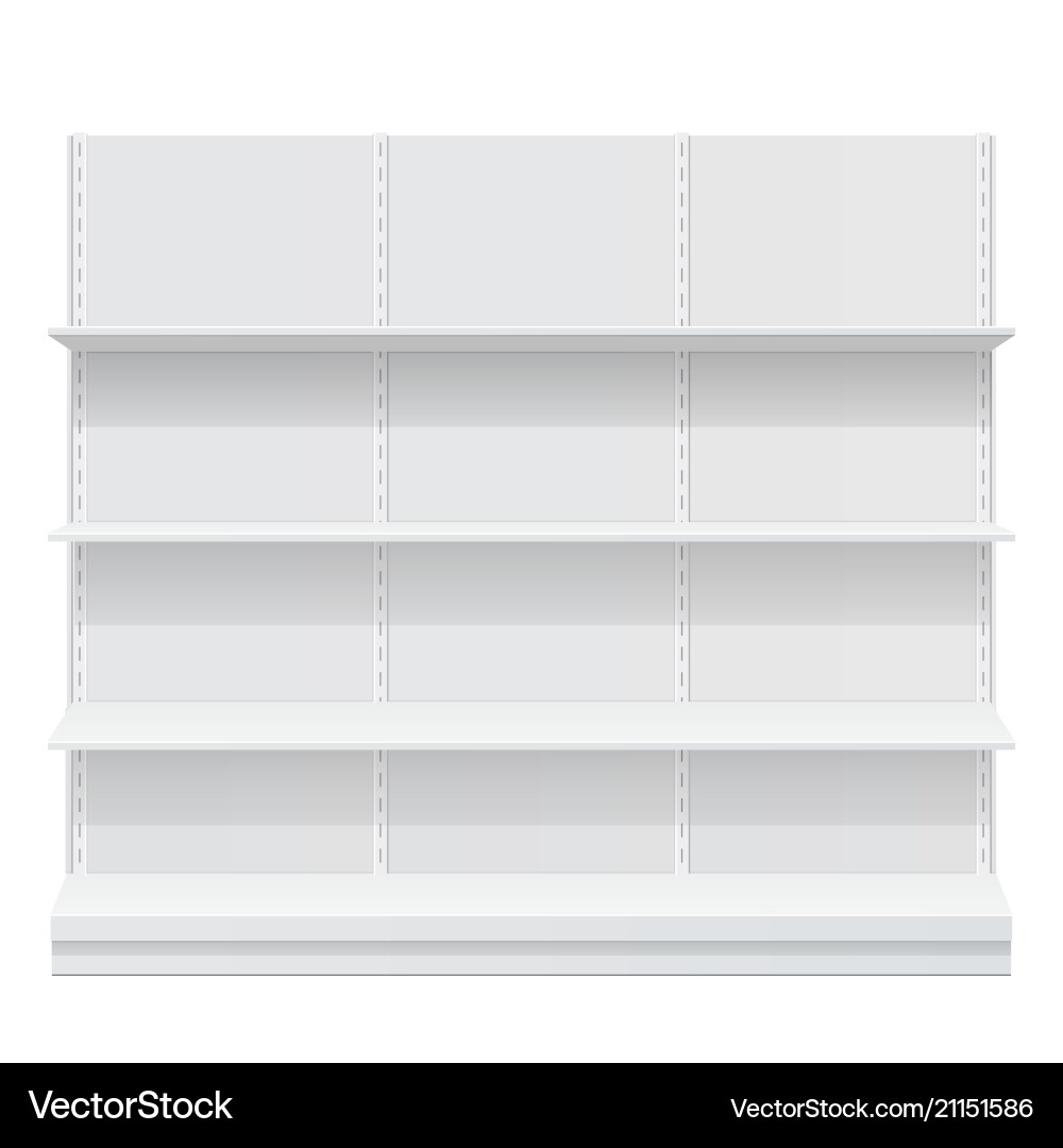 Display rack shelves for supermarket Royalty Free Vector