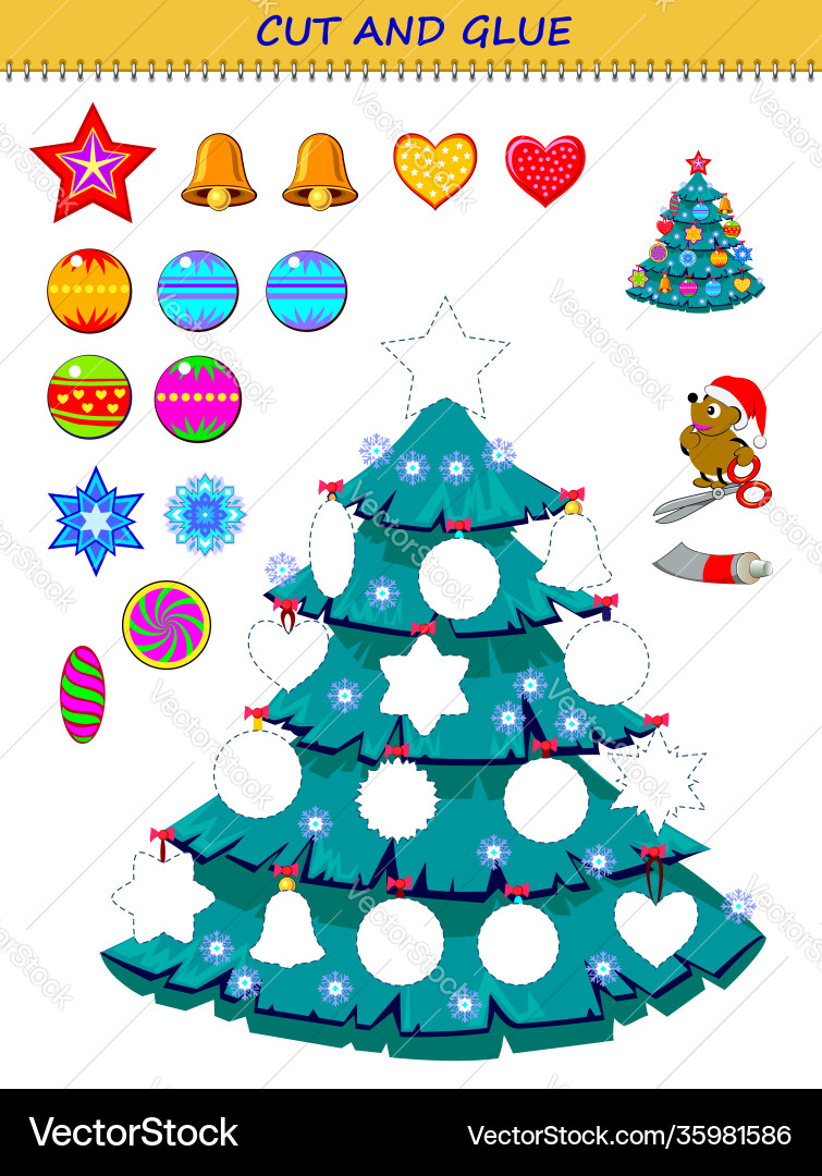 Educational page for little children printable Vector Image