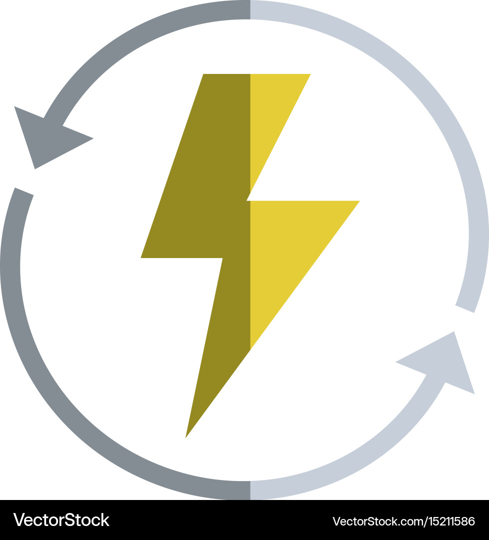 Energy hazard symbol with arrows around Royalty Free Vector