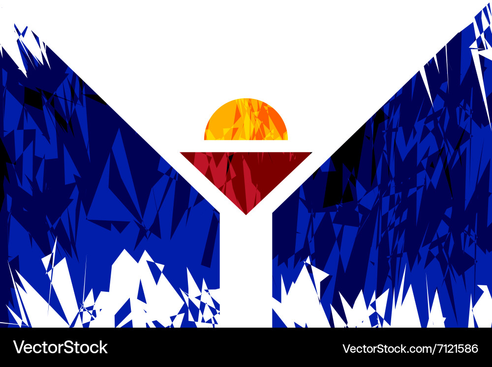 Flag of saint martin Royalty Free Vector Image