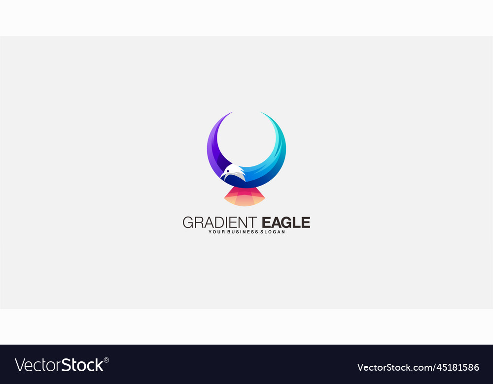 Gradient eagle logo design Royalty Free Vector Image