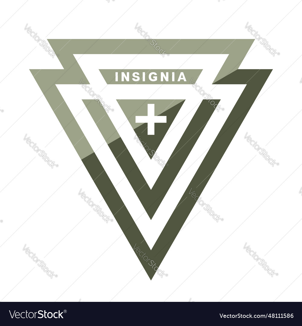 Intersecting triangles logo design element Vector Image