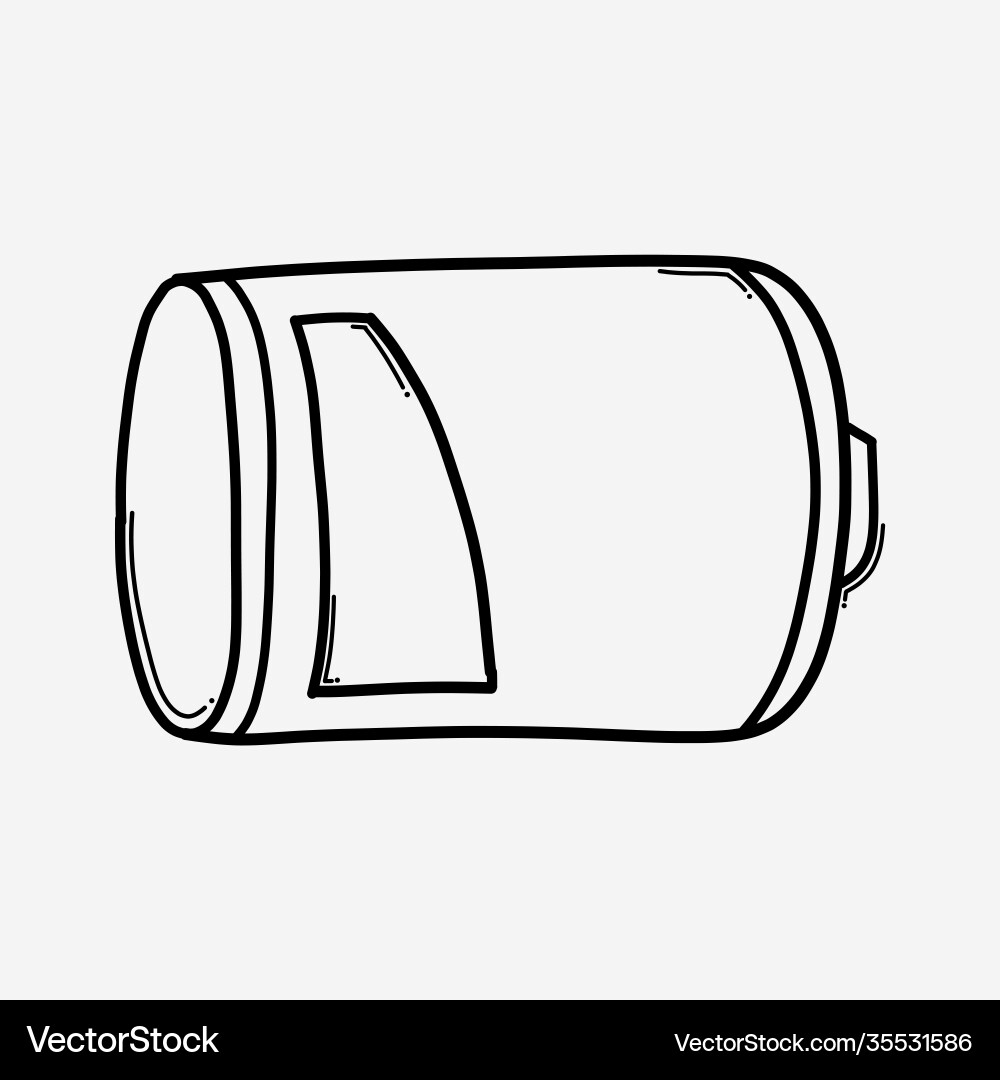 Low battery doodle icon drawing sketch hand drawn Vector Image
