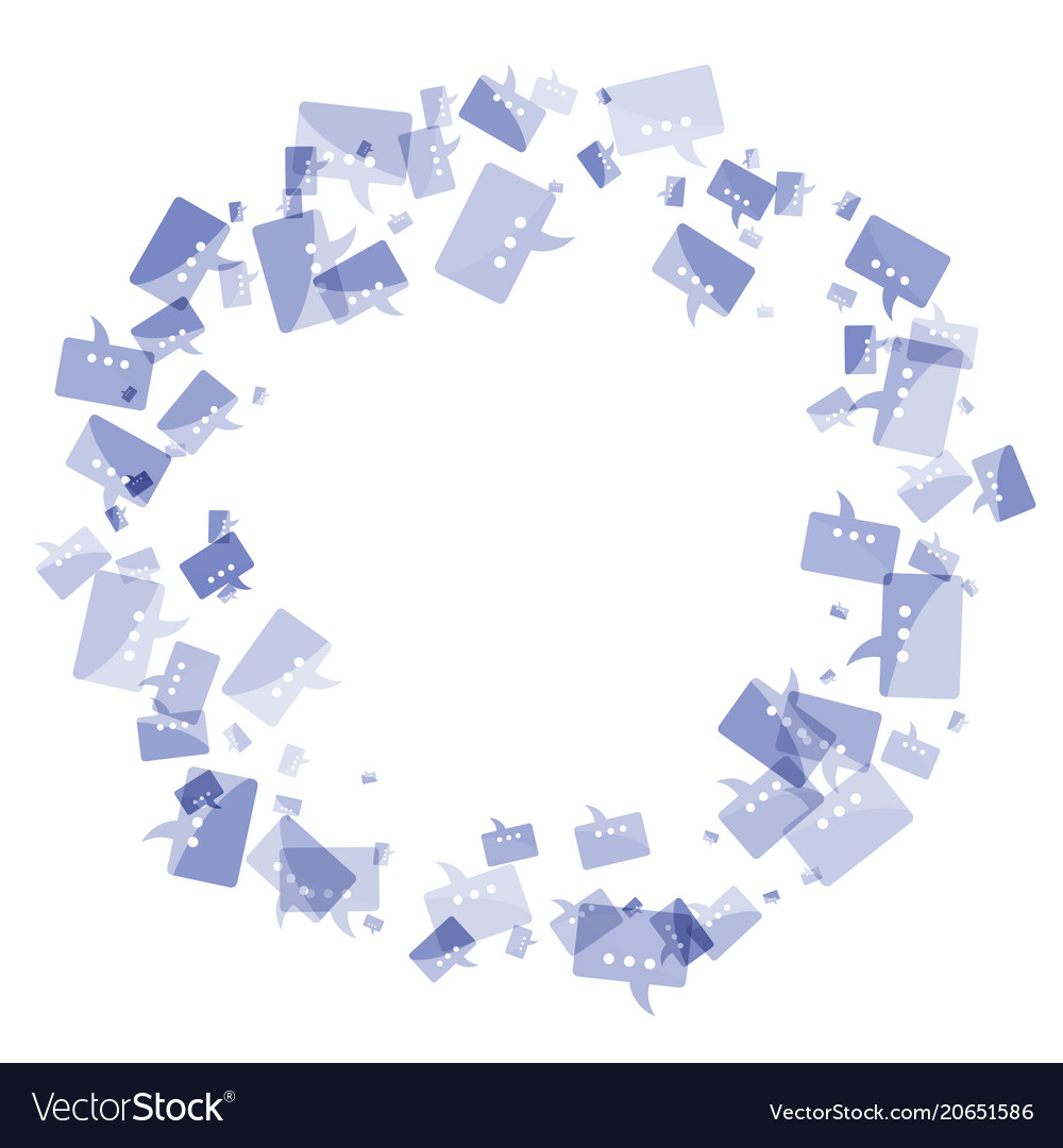 Message frame blue Royalty Free Vector Image - VectorStock