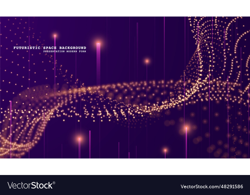 Particles liquid dynamic flow Royalty Free Vector Image