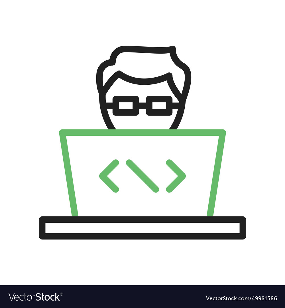 Programmer icon image Royalty Free Vector Image