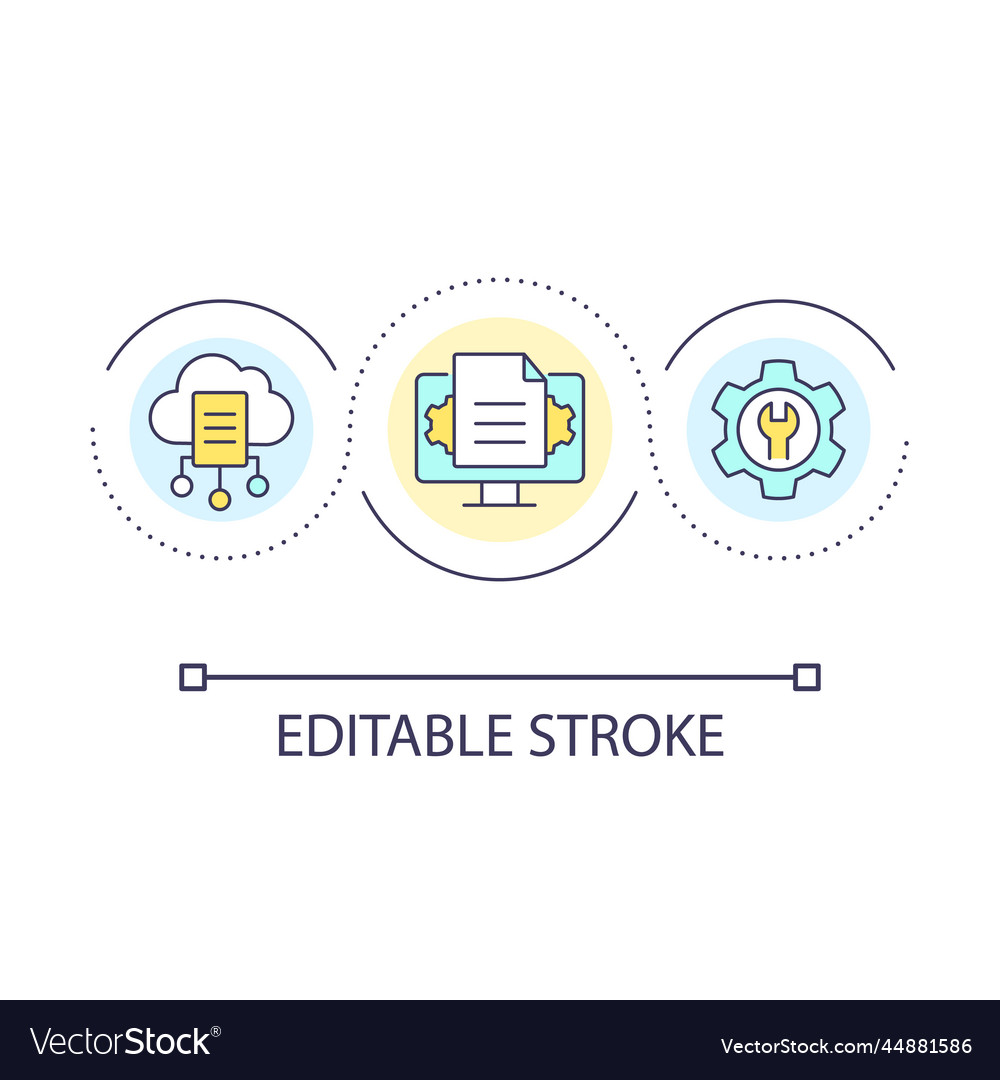 Sharing document loop concept icon Royalty Free Vector Image